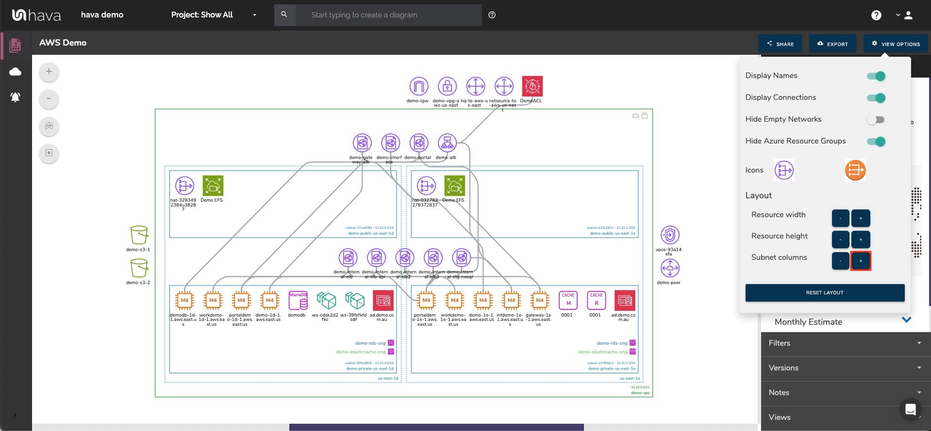 Creating AWS Architecture Diagrams with Hava