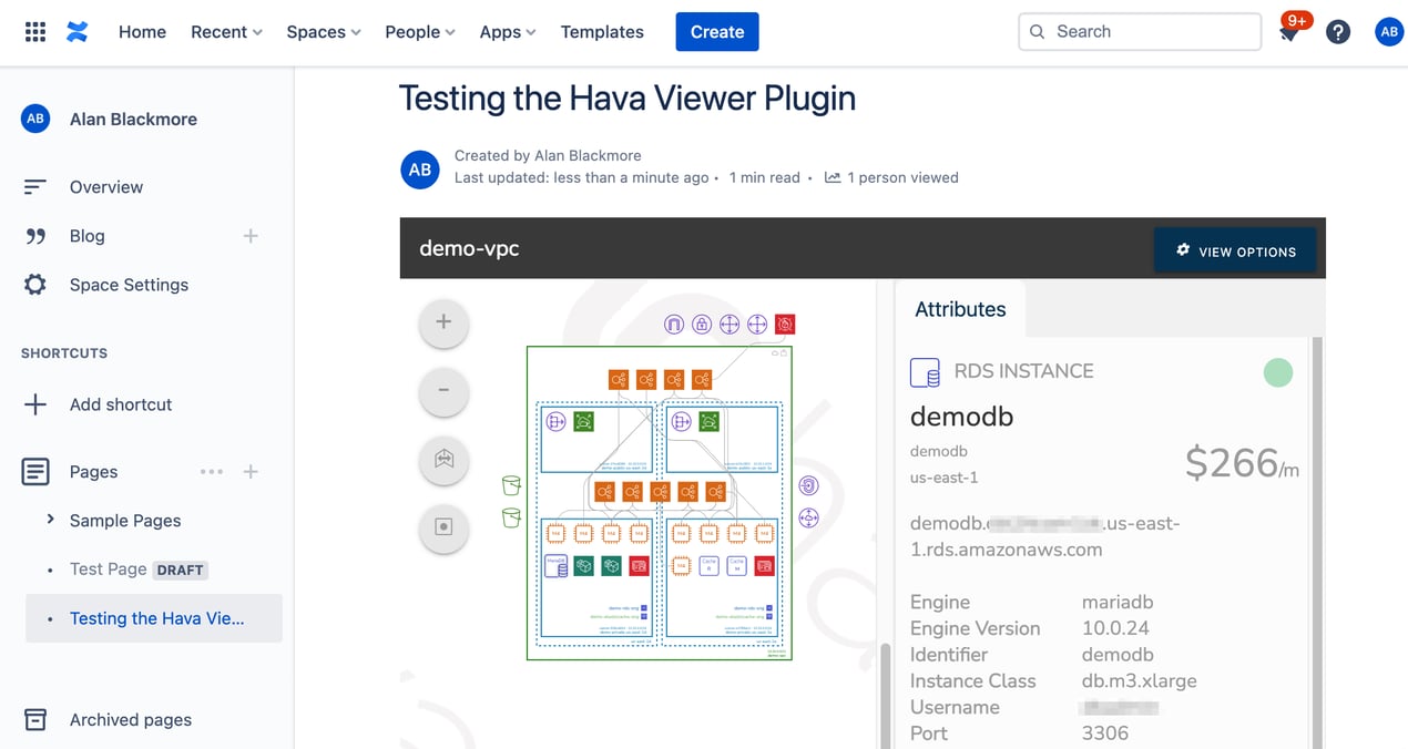 Adding Interactive Cloud Diagrams to Confluence