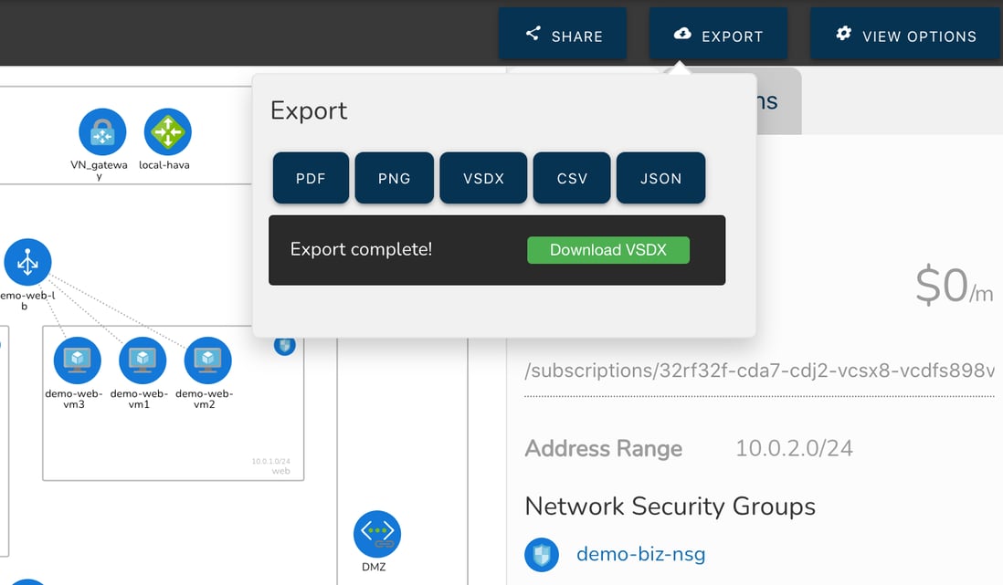 View Hybrid Cloud Infrastructure using Multi-Cloud Diagrams