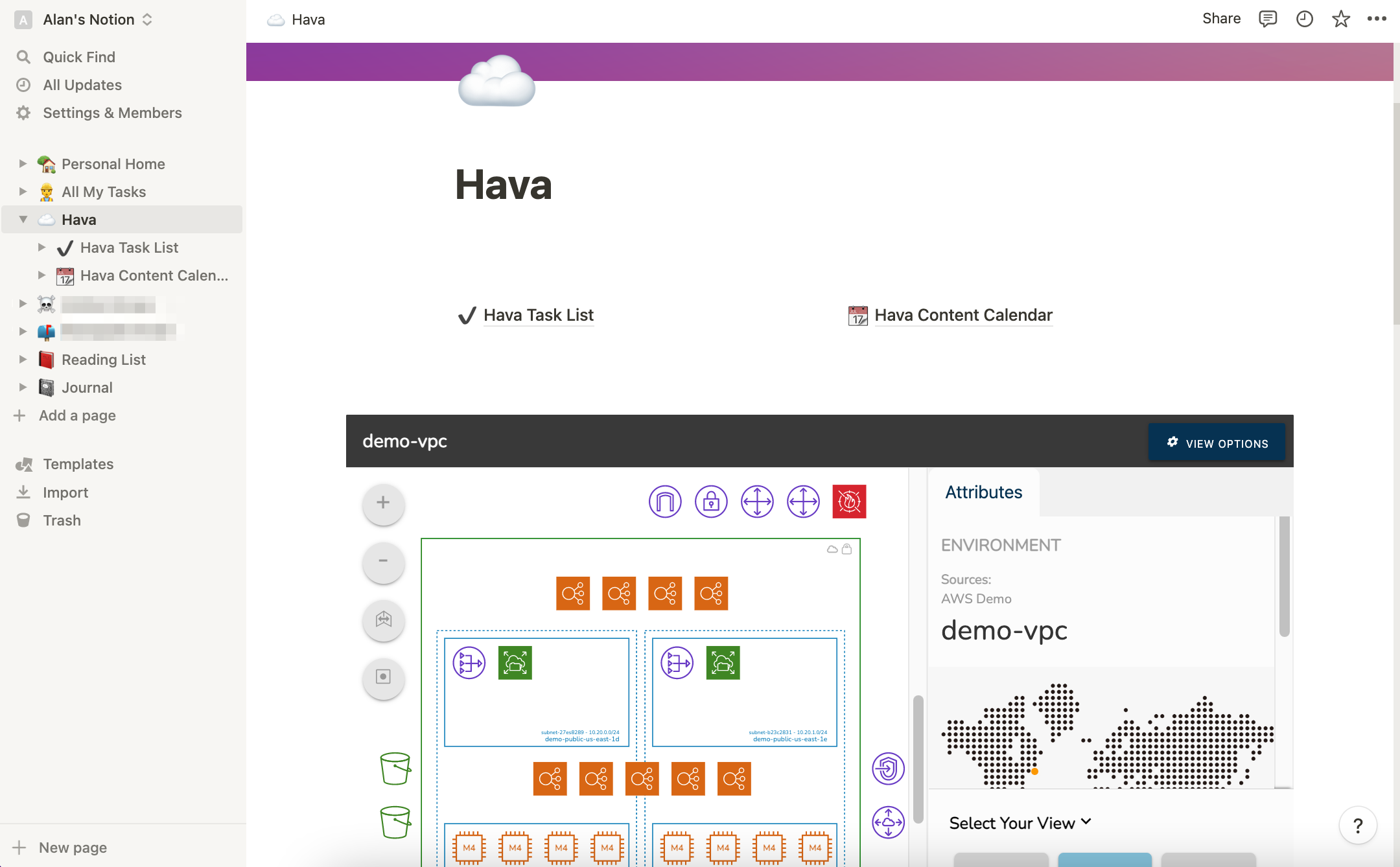 Interactive Network Diagrams in Notion