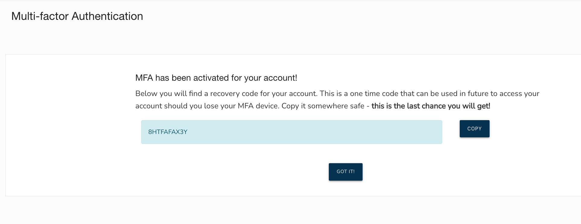 Hava supports Multi Factor Authentication MFA