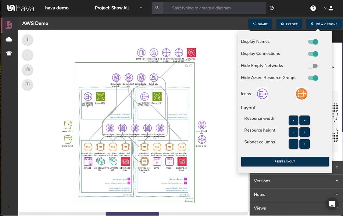 Hava Releases New Diagram Layout Controls