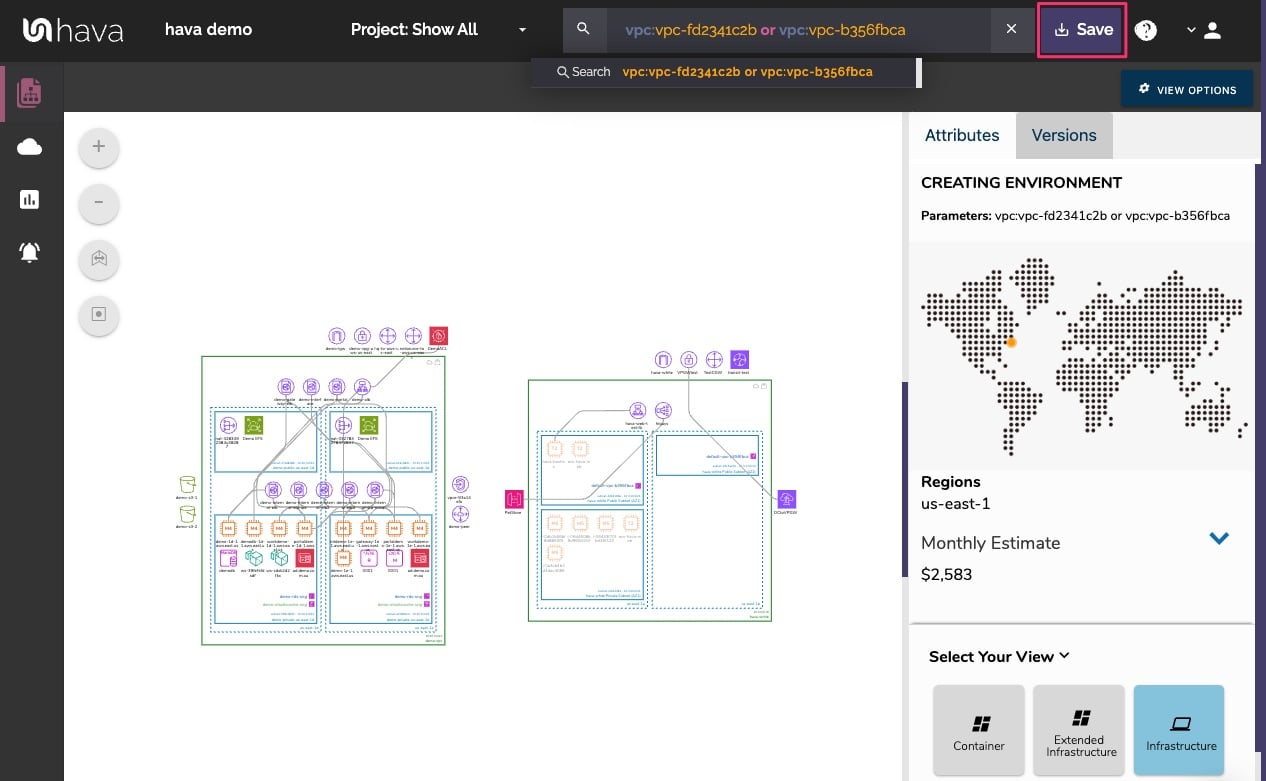 Hava Multi-Cloud Diagram Tools with API Integration