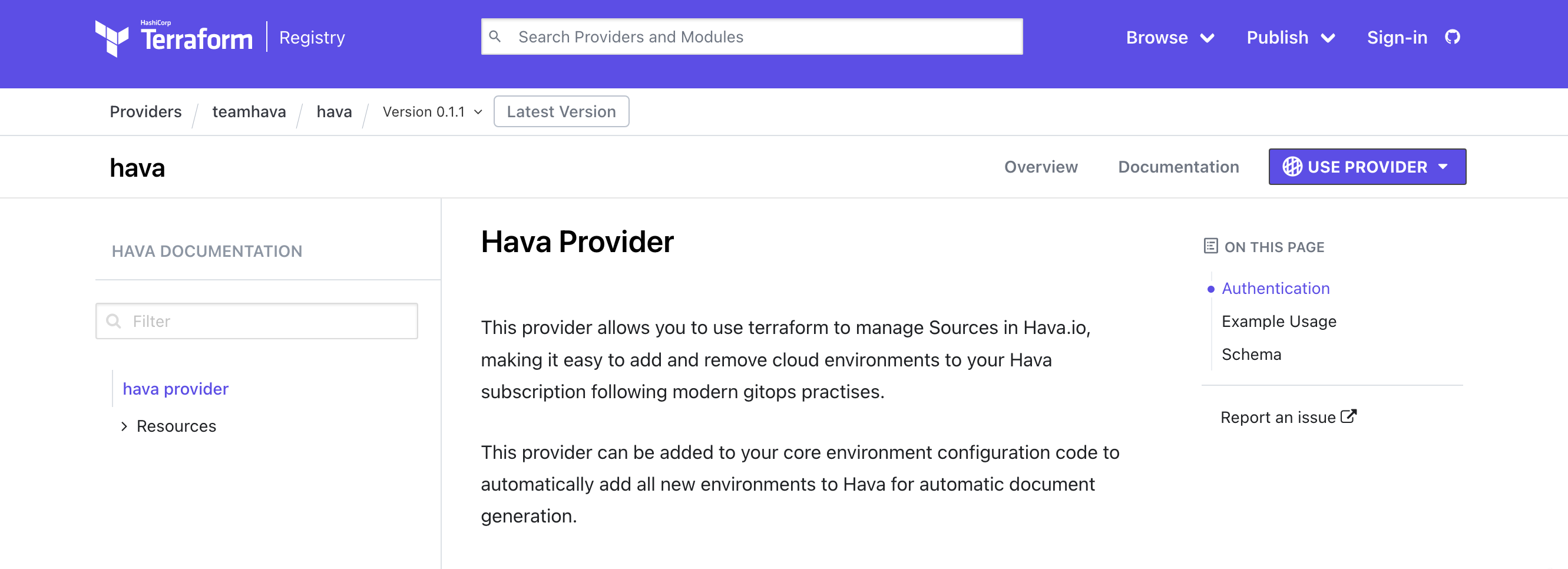 Hava Releases HashiCorp Terraform Provider