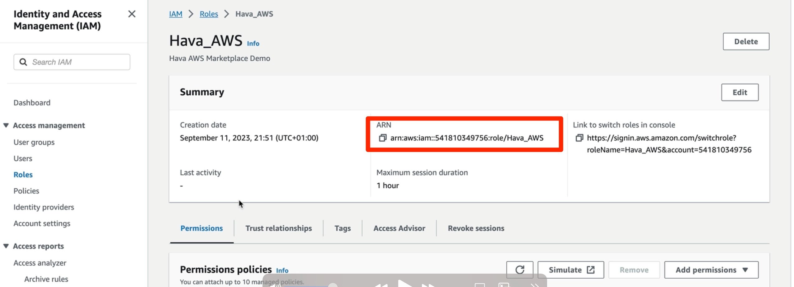 Subscribe to Hava on AWS Marketplace