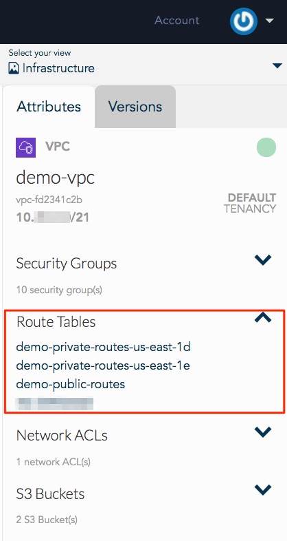 Viewing Route Tables - Documentation